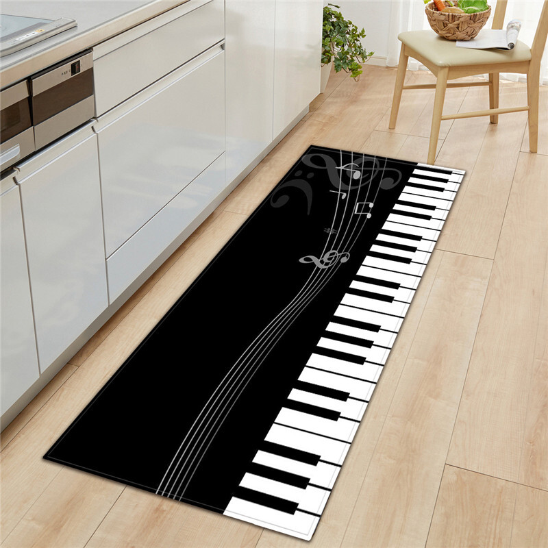 3D Piano Letter Print Doormat Hallway Mats Nordic Carpet Mat Non Slip ...