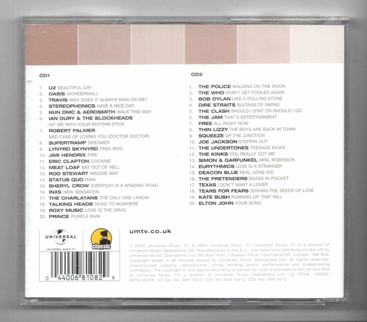 VH1 Classic Presents: Classic Tracks by Various Artists (CD, 2002) for ...