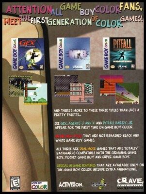 Game Boy Color 1998 Nintendo-print ad / mini-poster-Game room art décor ...