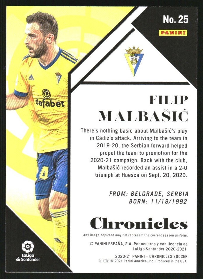 2020-21 Panini Chronicles La Liga Silver #25 Filip Malbasic | eBay