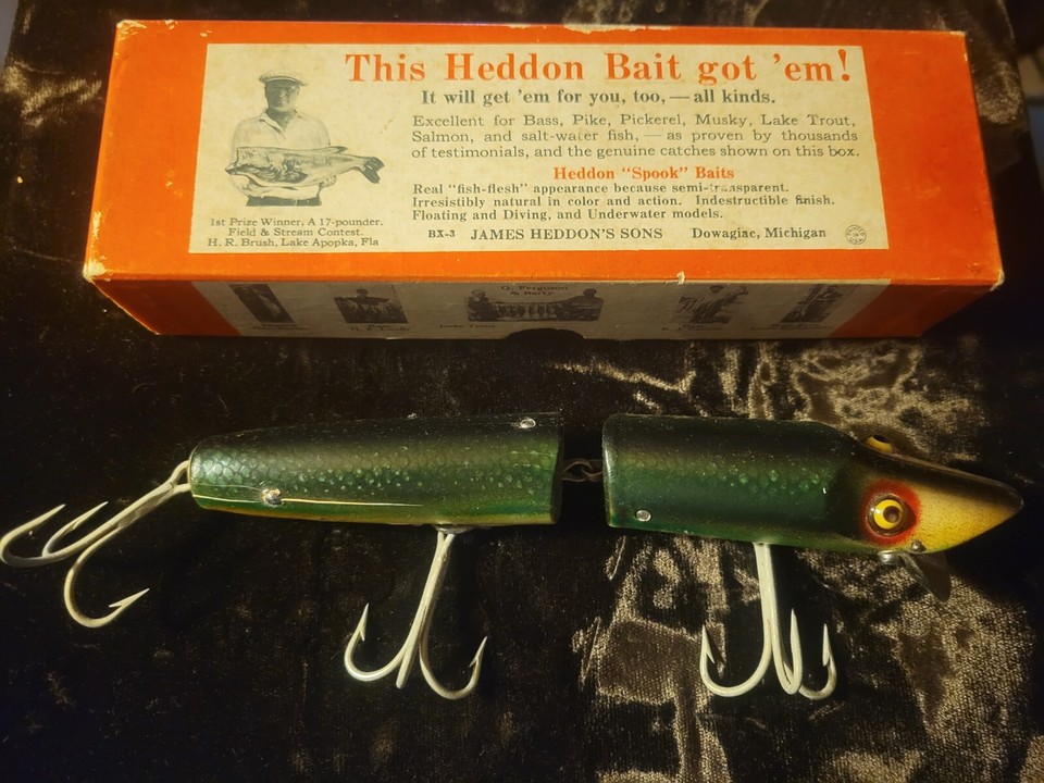Vintage Heddon Giant Jointed Vamp In Greenscale | eBay