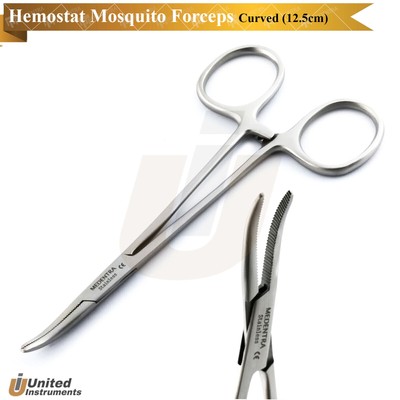 Dental Surgical Mosquito Clamp Forceps Curved Tissue Plier Medical Lab ...