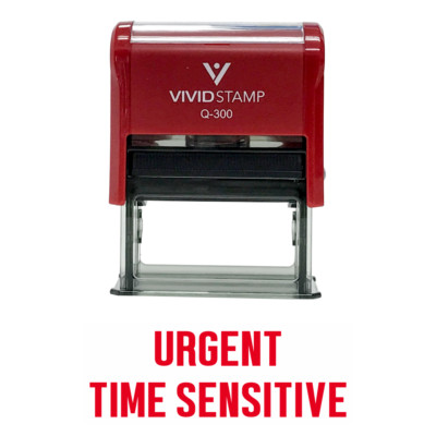 Urgent Time Sensitive Self Inking Rubber Stamp (Red Ink) - Large | eBay