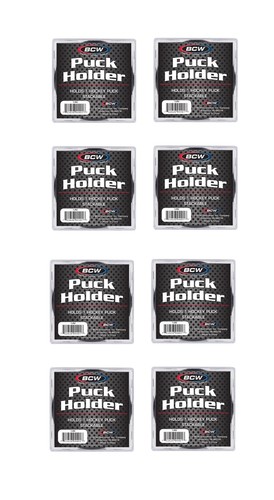 (8-Pack) BCW Square Hockey Puck Holder Cube Case Stackable For ...