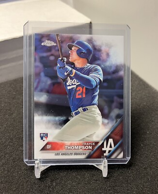 Trayce Thompson 2016 Topps Chrome card 131 Los Angeles Dodgers rookie ...