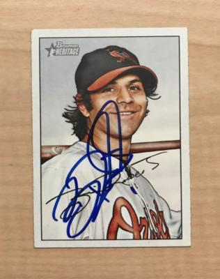 BRIAN ROBERTS BALTIMORE ORIOLES SIGNED AUTOGRAPHED 2007 BOWMAN CARD #11 ...