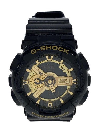 CASIO G-SHOCK GA-110GB-1AJF Black/Gold Resin Quartz Digital Analog ...