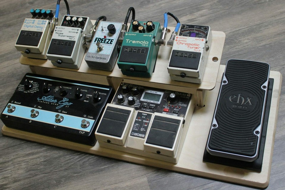 Guitar Effects Pedal Board Wood 2-Tier Platform Stand | eBay