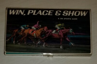 WIN PLACE SHOW 3M Sports HORSE RACE BETTING GAME VTG. 1966 - 100% ...