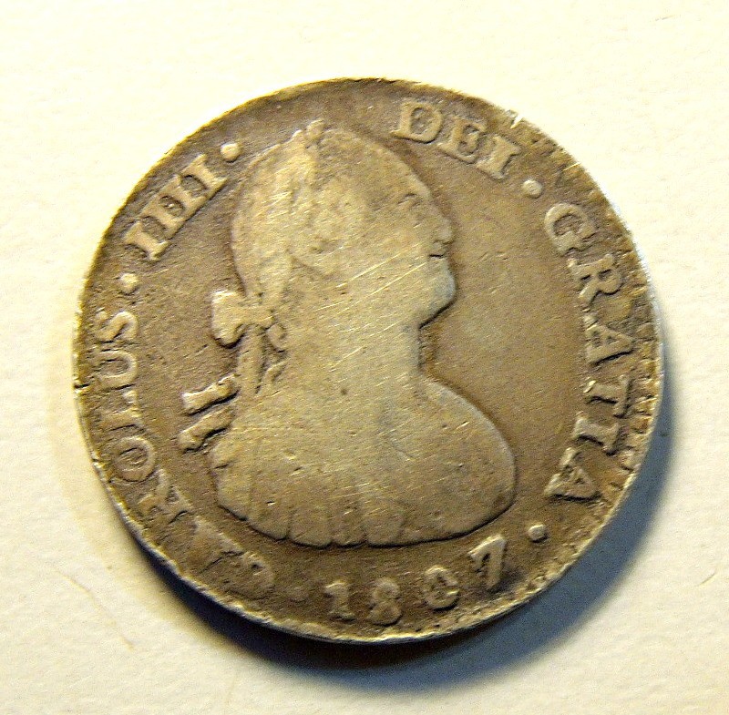 Mexico 1807 1 Real Silver Coin Carolus IIII Colonial | eBay