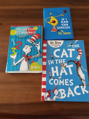 Like New 3 DR SEUSS BOOKS FLIP AND FLASH 123 NUMBERS | eBay