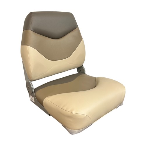Boat Seat, Mid Back, Fold Down, Tracker Style 1011-AMNO Khaki/Cafe/Rock ...