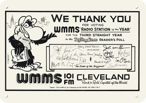 1982 WMMS 101 FM Cleveland #1 Rock Radio Station DECORATIVE REPLICA ...