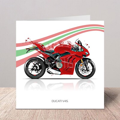 Ducati Panigale V4S | Motorbike | Superbike | Greetings/Birthday Card ...