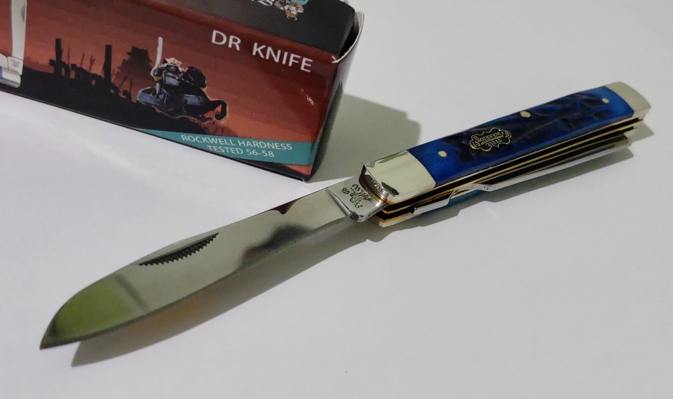 BLUE BONE DOCTORS DR. HUNTING POCKET KNIFE W/ SPATULA S.W. !!! | eBay