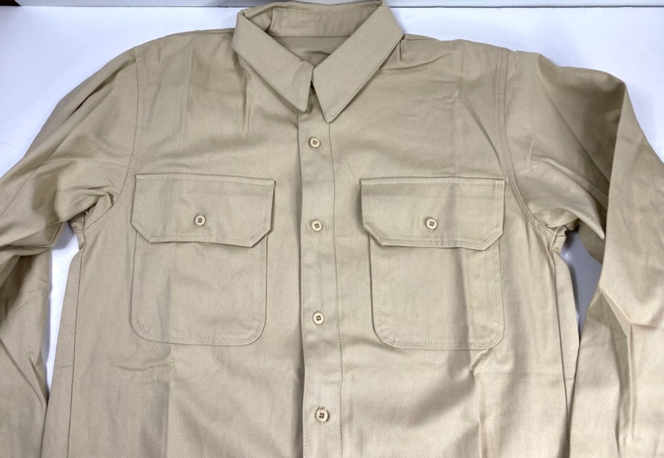 WWII US NAVY OFFICER NCO COMBAT "KHAKIS" SUMMER FIELD SHIRT-SIZE 2, 42 ...