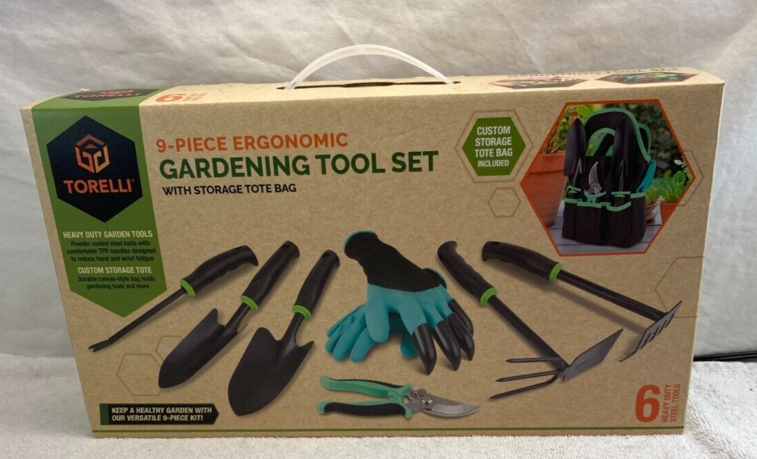 TORELLI GARDENING TOLL SET 9 PIECE ERGONOMIC NEW | eBay