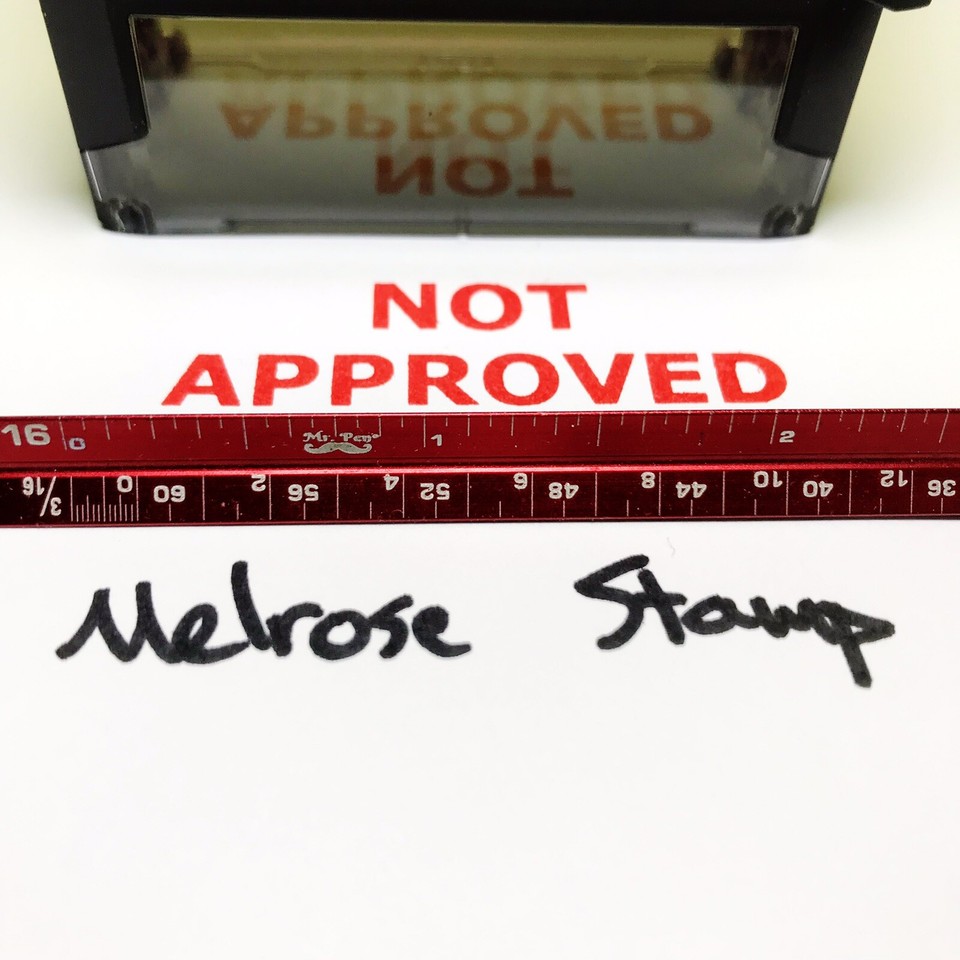 Not Approved Rubber Stamp Red Ink Self Inking Ideal 4913 | eBay