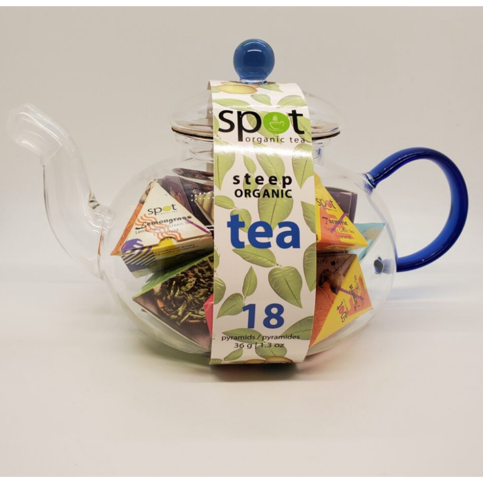 Spot Organic Teas Glass Teapot with 18 teas (6kinds of tea) Brand New ...
