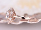Flower Solitaire Ring 2ct Round Cut VVS1 Simulated Diamond 14k Rose Gold Plated | eBay