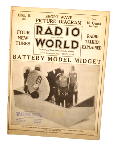 94 Years Old - 1931 (Apr 18) – Radio World Magazine – 24 Pages | eBay