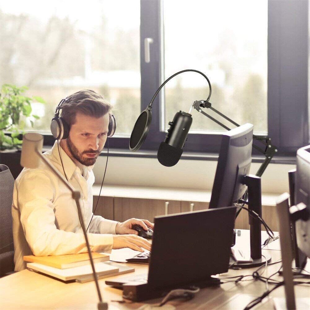 Recording Studio Microphone Wind Screen Mic Pop Filter Mask Shield ...