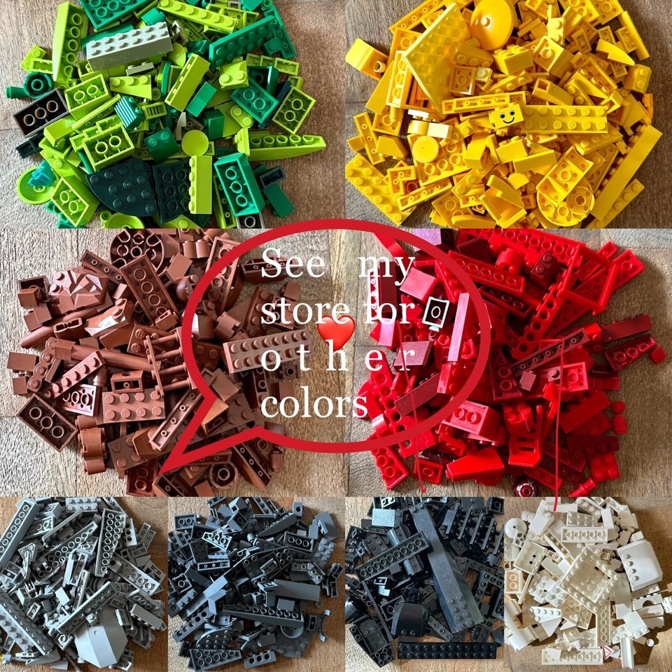 LEGO Pieces In Bulk -Sorted Random Lot- 4oz DARK GREY Bricks & Pieces ...