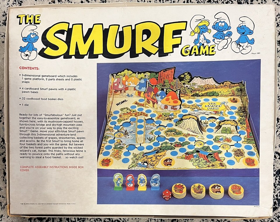 Vintage 1981 The Smurf Game #4113 Board Game | eBay