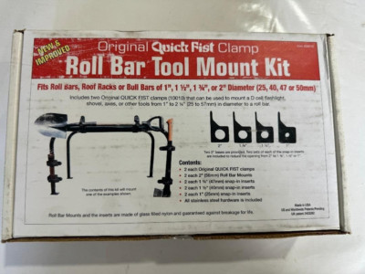 QUICK FIST CLAMP P/N 90015 ROLL BAR TOOL MOUNT KIT BRACKET STRAP INSERT ...