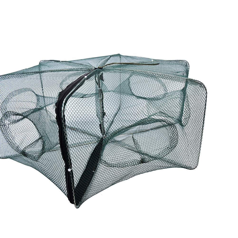 Foldable Crab Net Trap Cast Dip Cage Fishing Bait Fish Minnow Crawfish ...