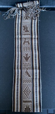 Peruvian Andean Textile 100% Baby Alpaca Handmade Scarf Chinchero 72”x ...