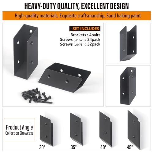 35° Stair Angle Stainless Steel Deck Railing Brackets Connectors for 2 ...