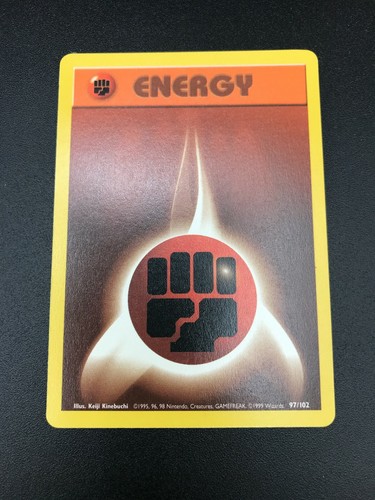 Fighting Energy 97/102 Common Base Set Unlimited Pokemon NM 1999 ...