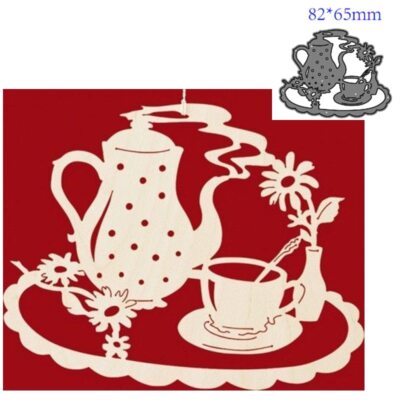 Teapot Teacup Tea Party Metal Cutting Dies Cut Die Mold Scrapbook Card ...