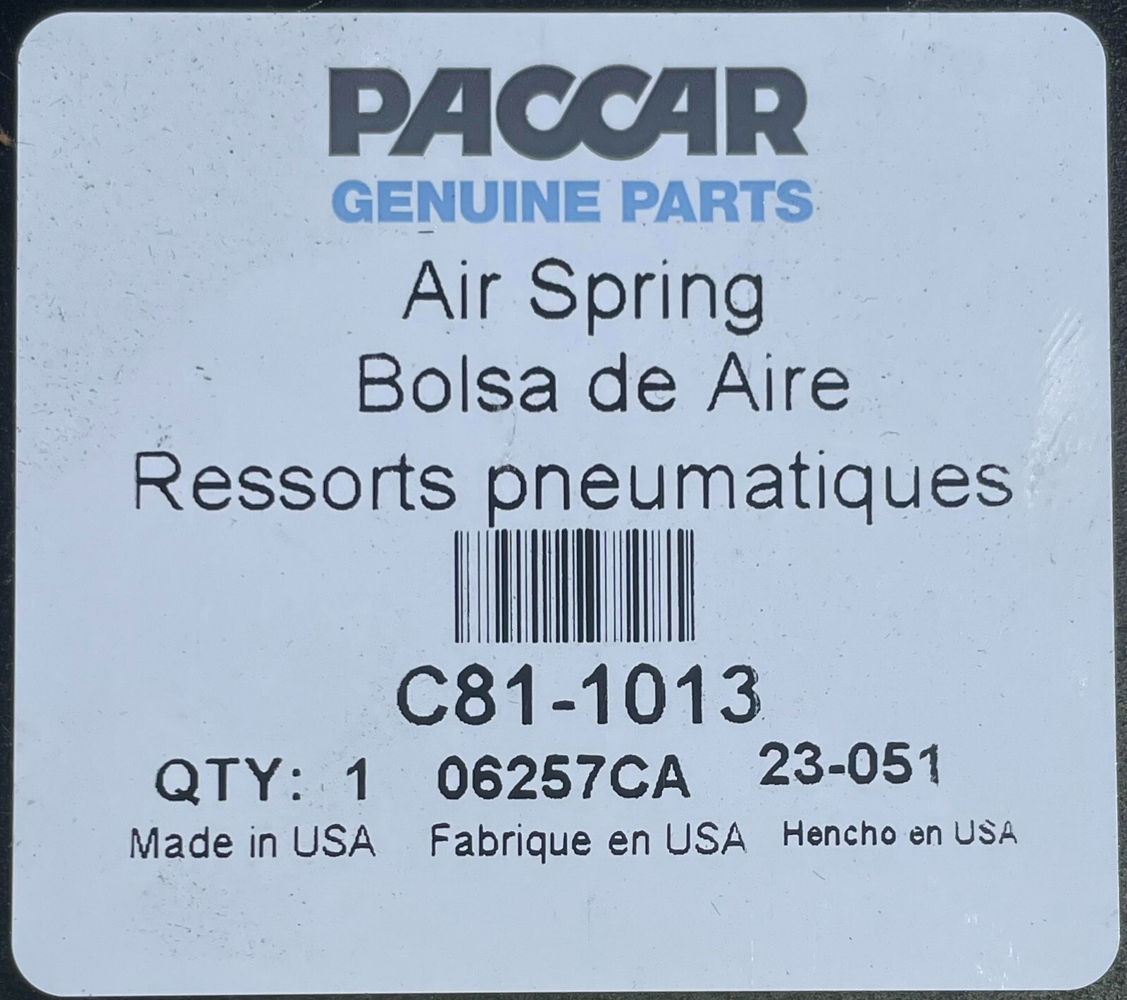 PACCAR+GENUINE+AIR+SPRING+C81-1013+- for sale online | eBay