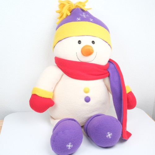 2000 Zany Brainy Zack Frost Snowman Christmas Holiday Plush with Bell ...