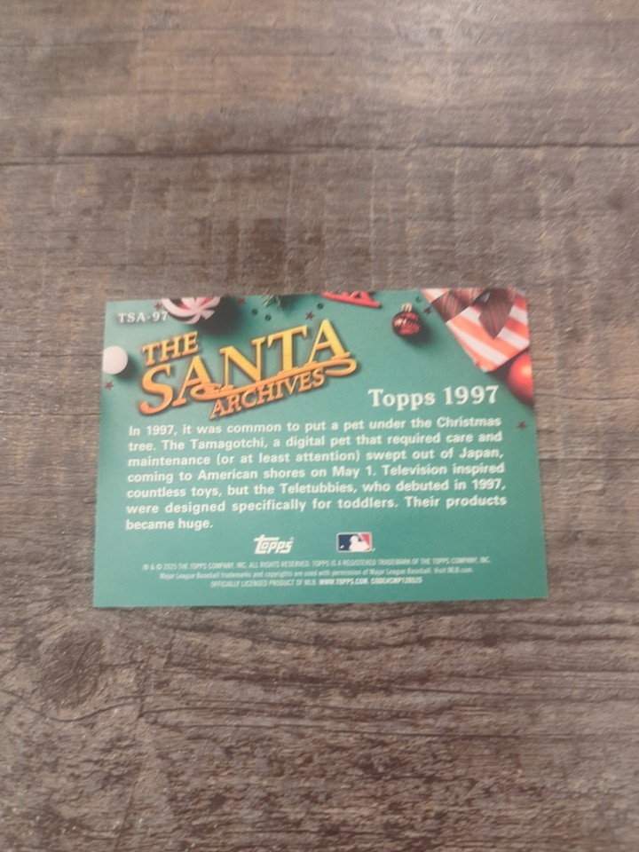 2025 Santa Claus Topps Holiday #TSA-97 Santa Archives 1997 Design SSP ...