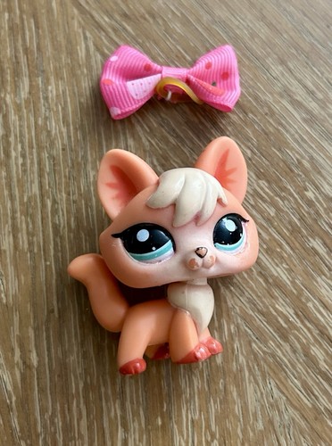 Littlest Pet Shop LPS Authentic Blemished 1812 Orange Yellow Fox Teal ...