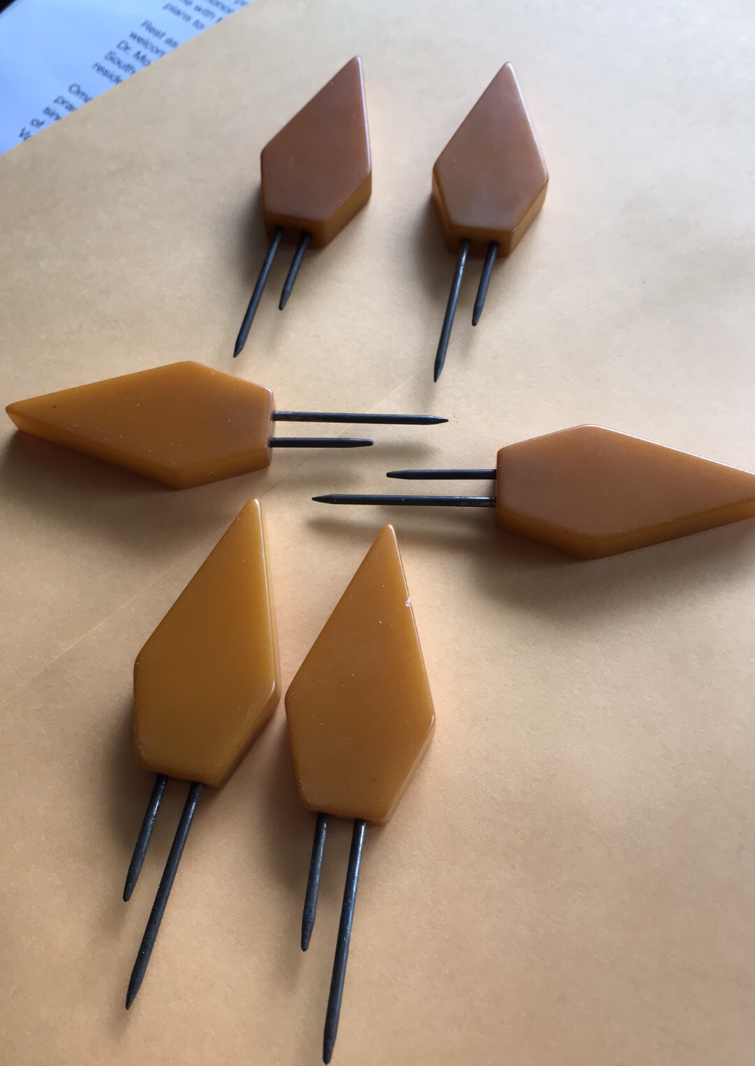 Lot of 6 KOB KNOBS Butterscotch BAKELITE Corn Cob Holders Picks 6 | eBay