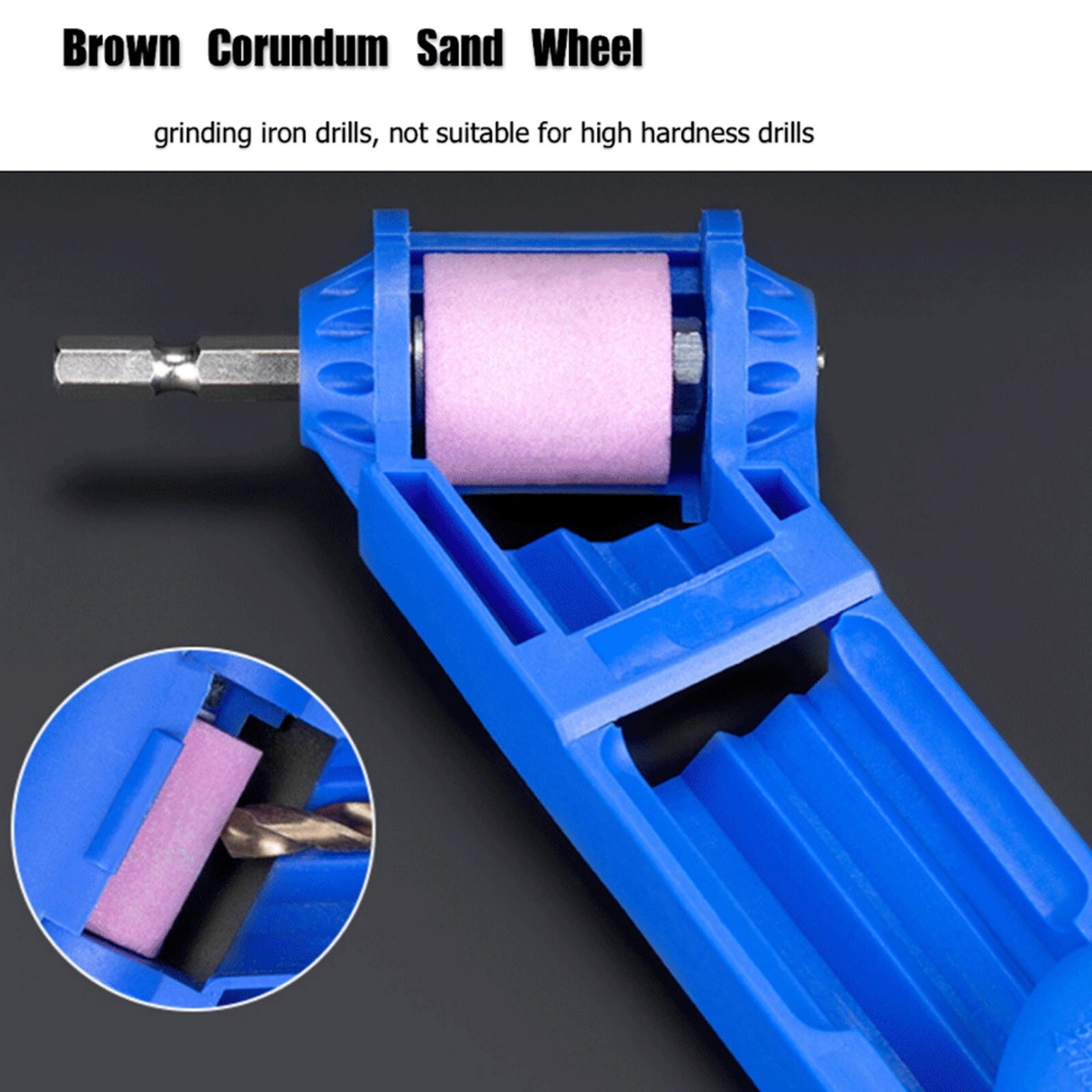 Drill Bit SHARPENER +Bits Corundum Grinding Wheel Titanium Portable ...