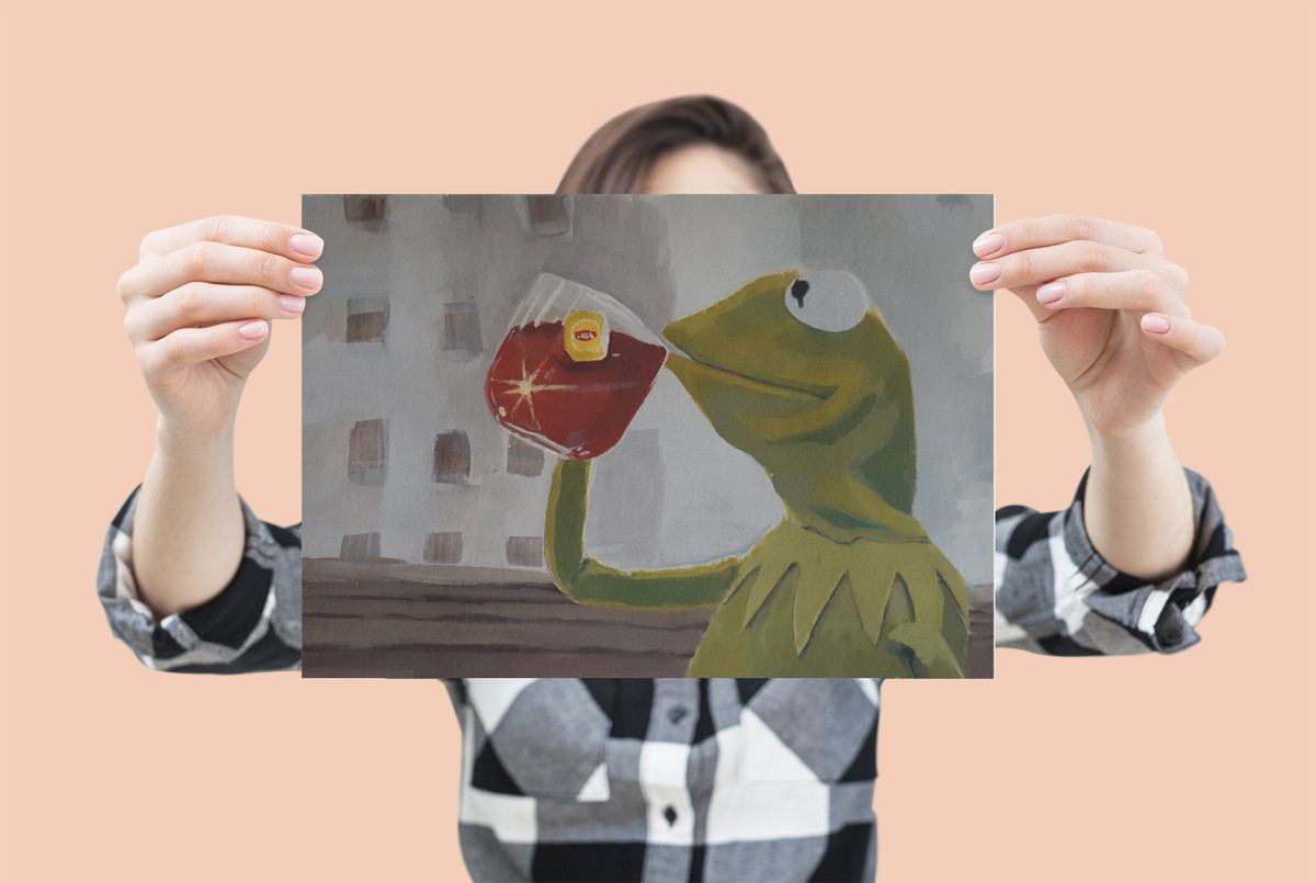 Kermit Drinking Tea