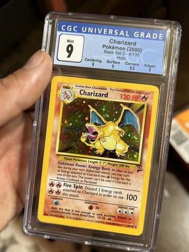 2000 Pokemon Base Set 2 #4 Charizard - Holo CGC 9 MINT EBAY GUARANTEE | eBay