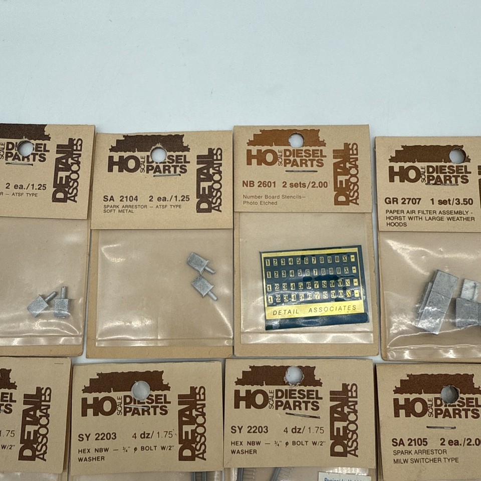 Lot of (12) Vintage HO Scale Diesel Parts Detail Associates Trains ...