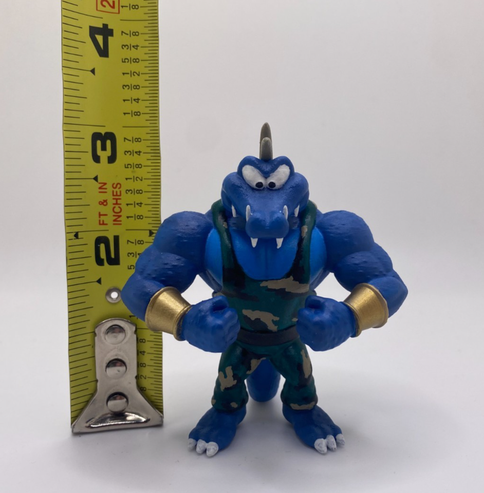 Custom Donkey Kong Country Figure - Krusha Kremling - Nintendo SNES 3D ...