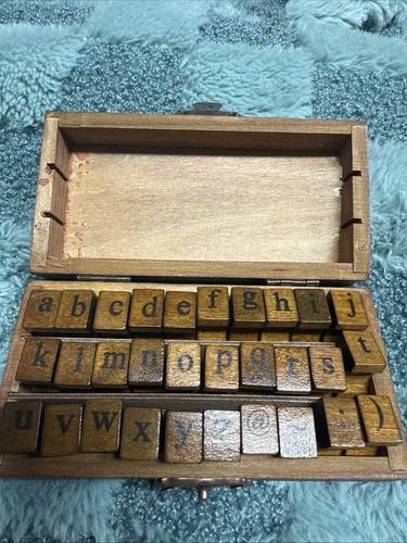 Vintage 30 Pieces Scrapbooking Or Junk Journaling Stamp Alphabet ...