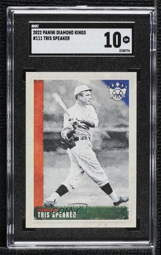 2022 Panini Diamond Kings Short Print Tris Speaker #111 SGC 10 GEM HOF ...