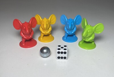 Mouse Trap Board Game 2016 Replacement Pieces Parts All 4 Mice Mouse ...