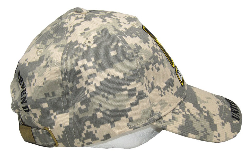 U.S. Army Camo Digital Camo Camouflage Star Defend Embroidered Cap Hat ...