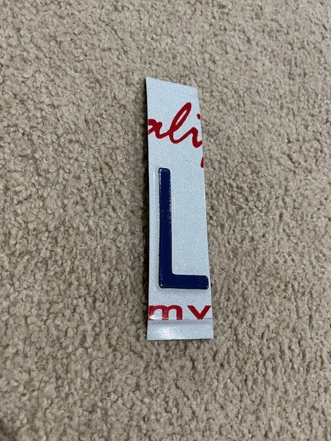 License Plate Letter 'L' - Projects, Signs, and Arts and Craft | eBay