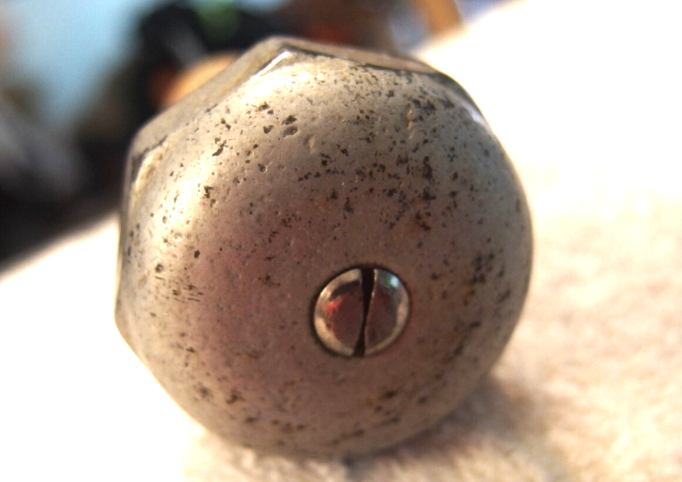 8 " antique Scratch Awl Ice Pick Wood Handle Metal Cap hammer end tool ...